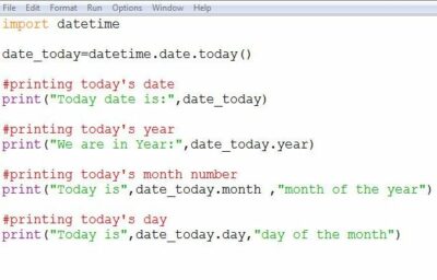Using of Datetime Library in python Class 11-12 Notes CBSE Python