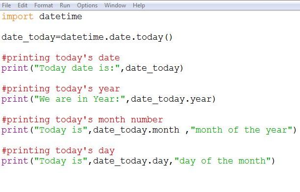 Using Of Datetime Library In Python Class 11 12 Notes CBSE