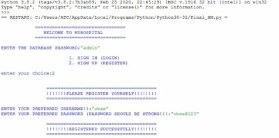 Hospital Management System Python Project Class 12 CBSE Python