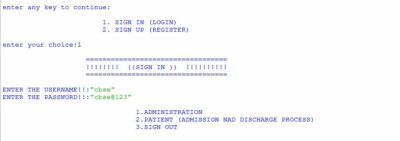 Hospital Management System Python Project Class 12 CBSE Python
