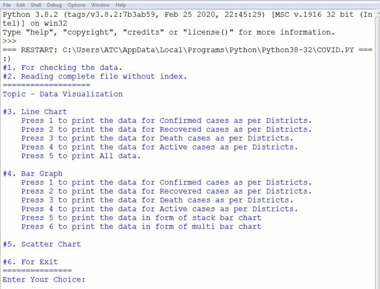 COVID-19 Data Visualization Python Project Class 12 CBSE Python COVID-19 Data Visualization Python Project Class 12 CBSE Python