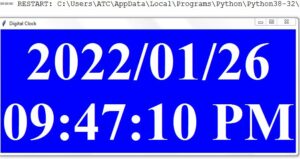 Digital Clock in Python using Tkinter CBSE Python